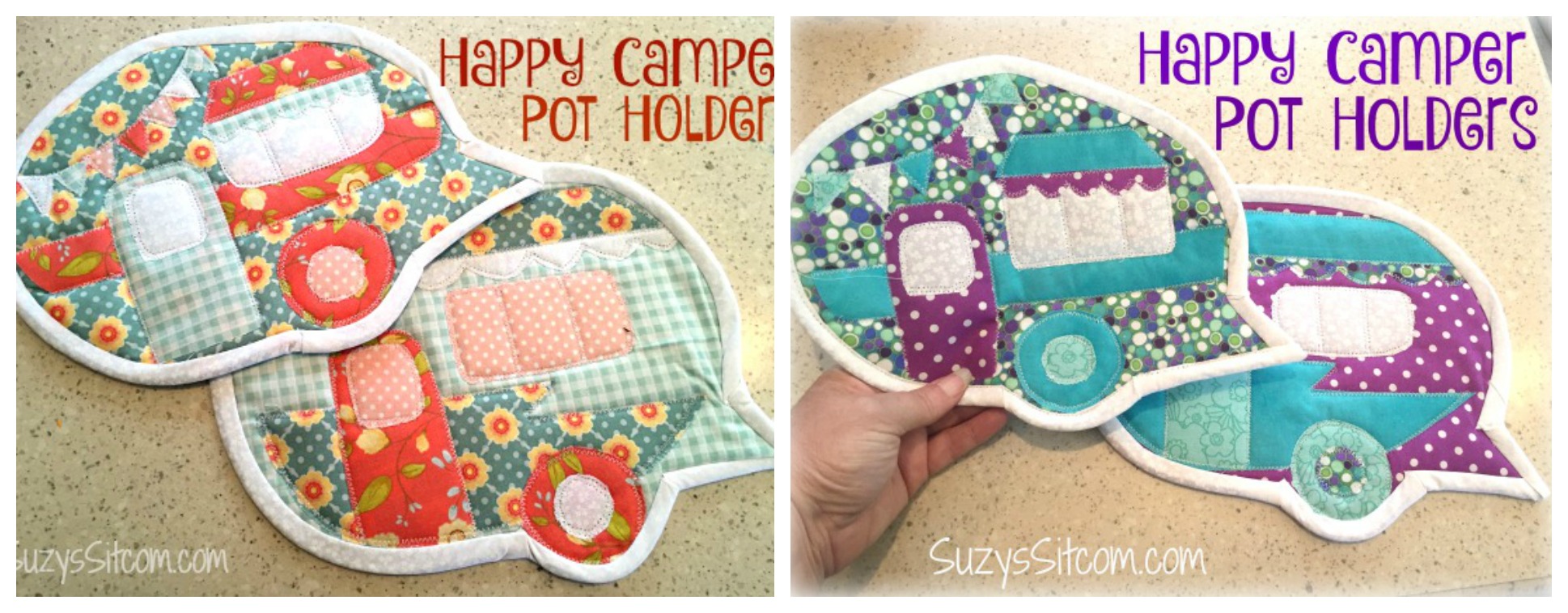 More Happy Camper Pot Holders! – Suzy's Artsy Craftsy Sitcom
