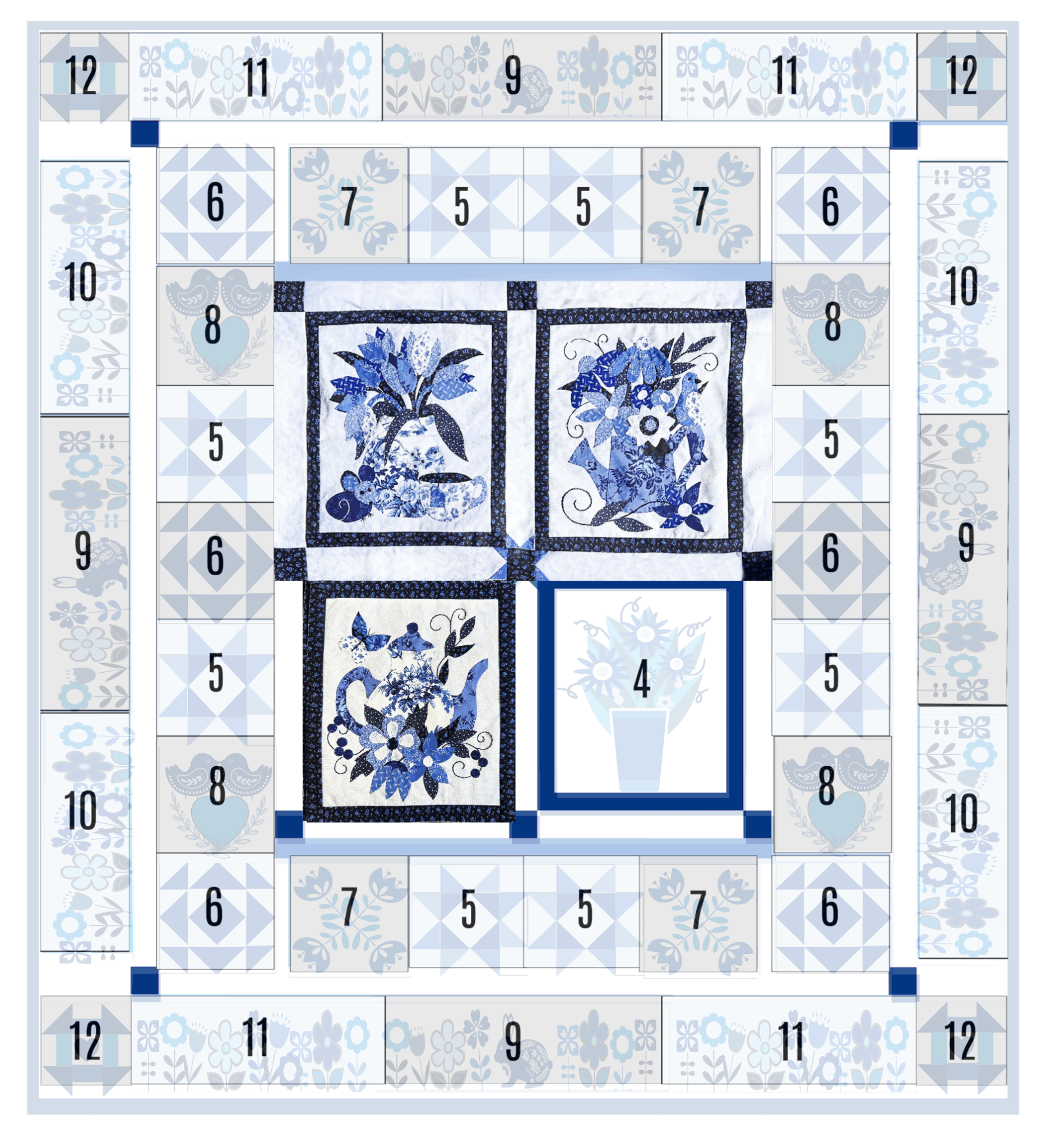 Delft Blues Sew Along- Block 3 – Suzy's Artsy Craftsy Sitcom
